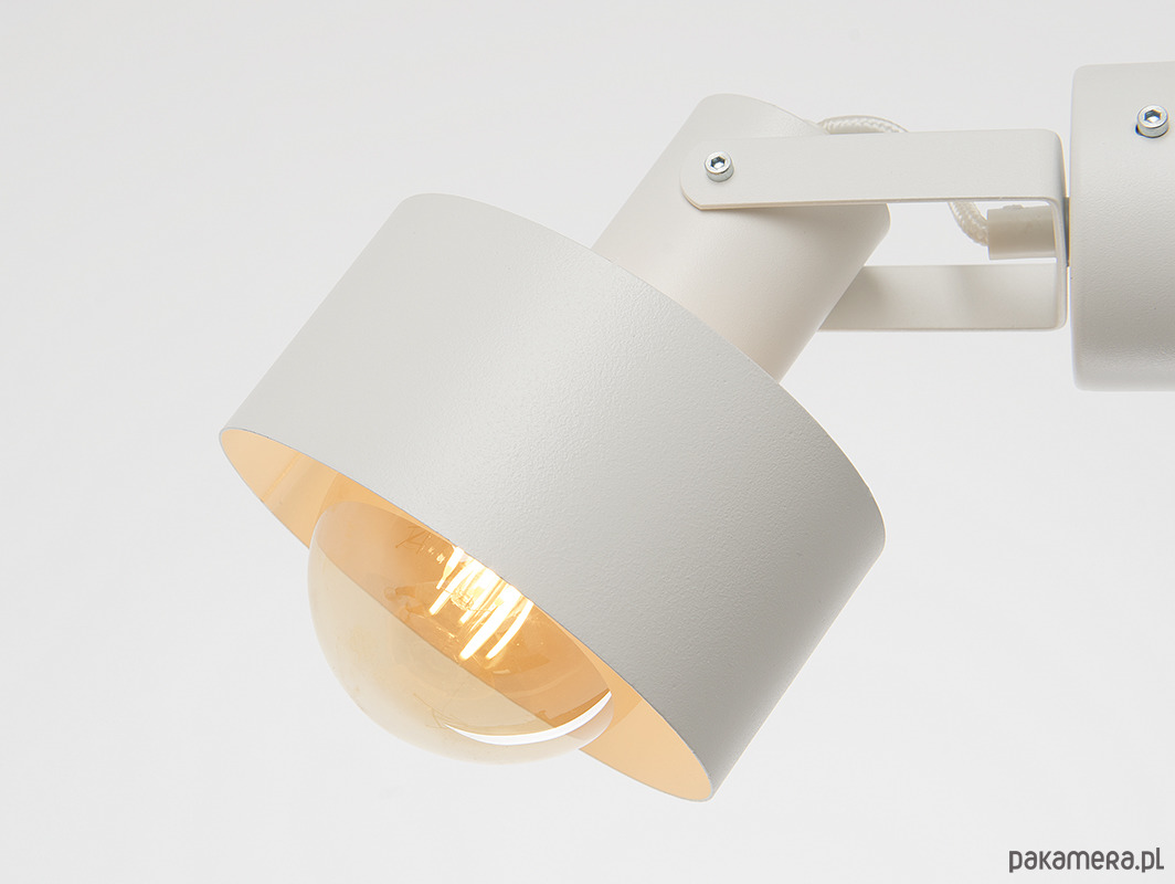 Minimalistyczna metalowa lampa ścienna FAY WALL biała - Archiwum ...