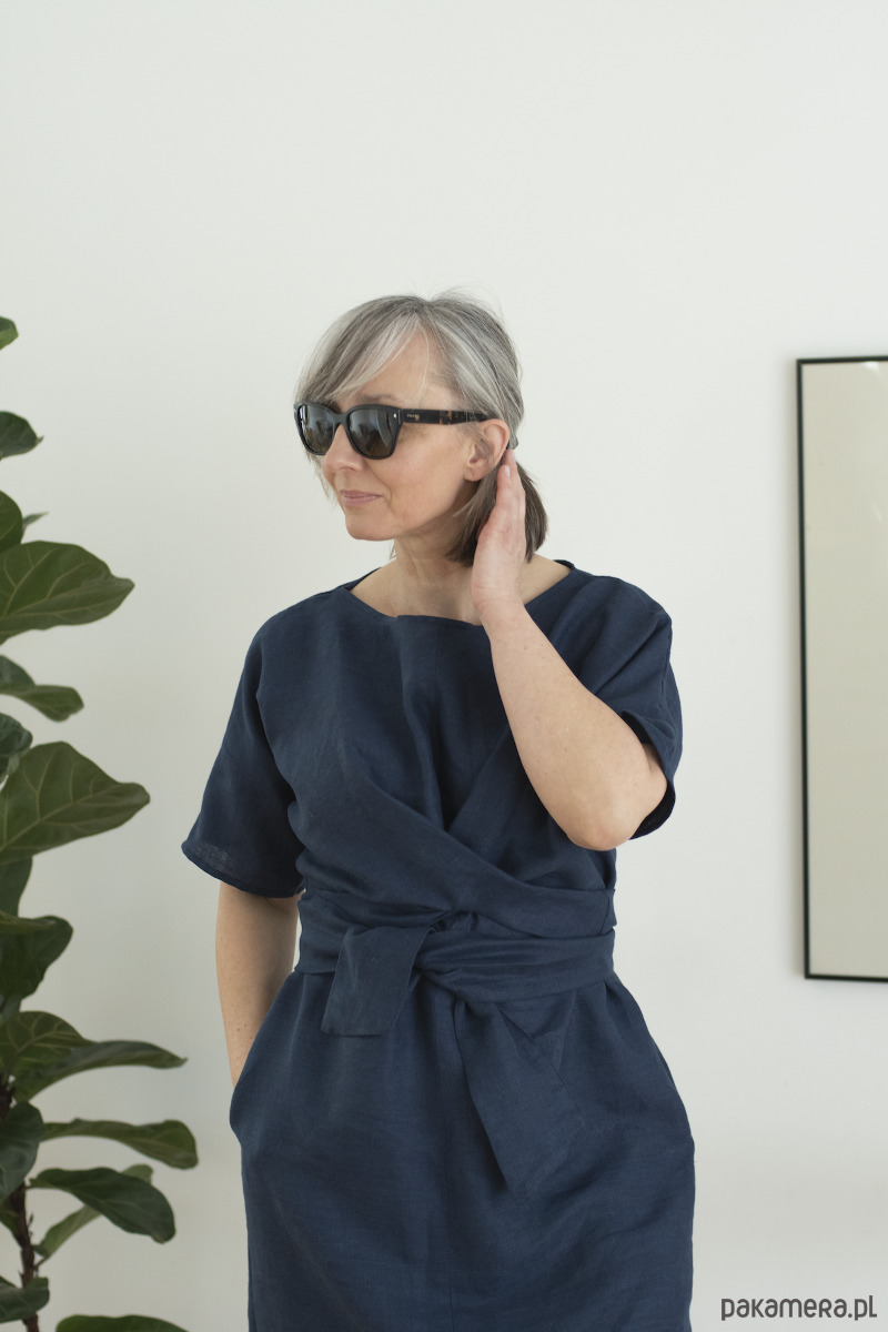 Lniana sukienka YURI 100% LEN 3436536 - Pakamera.pl