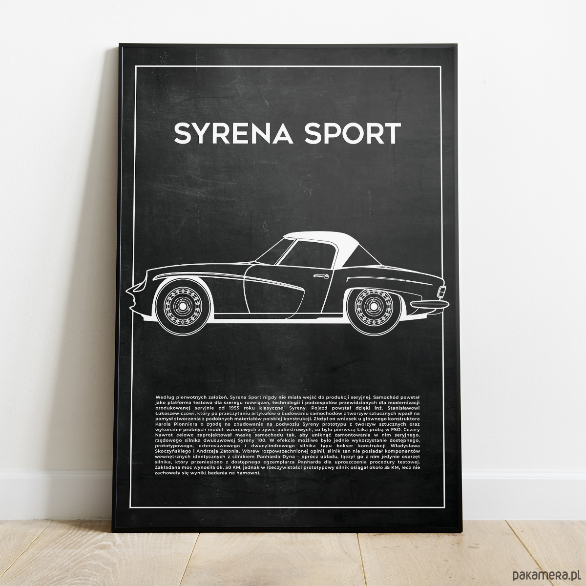 Plakat Polska Motoryzacja - FSO Syrena Sport - Pakamera.pl