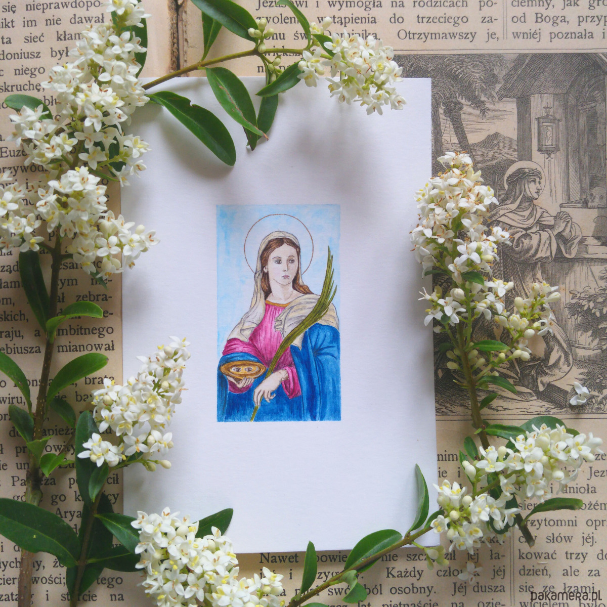 Św. Łucja, prezent na komunię , bierzmowanie - Pakamera.pl