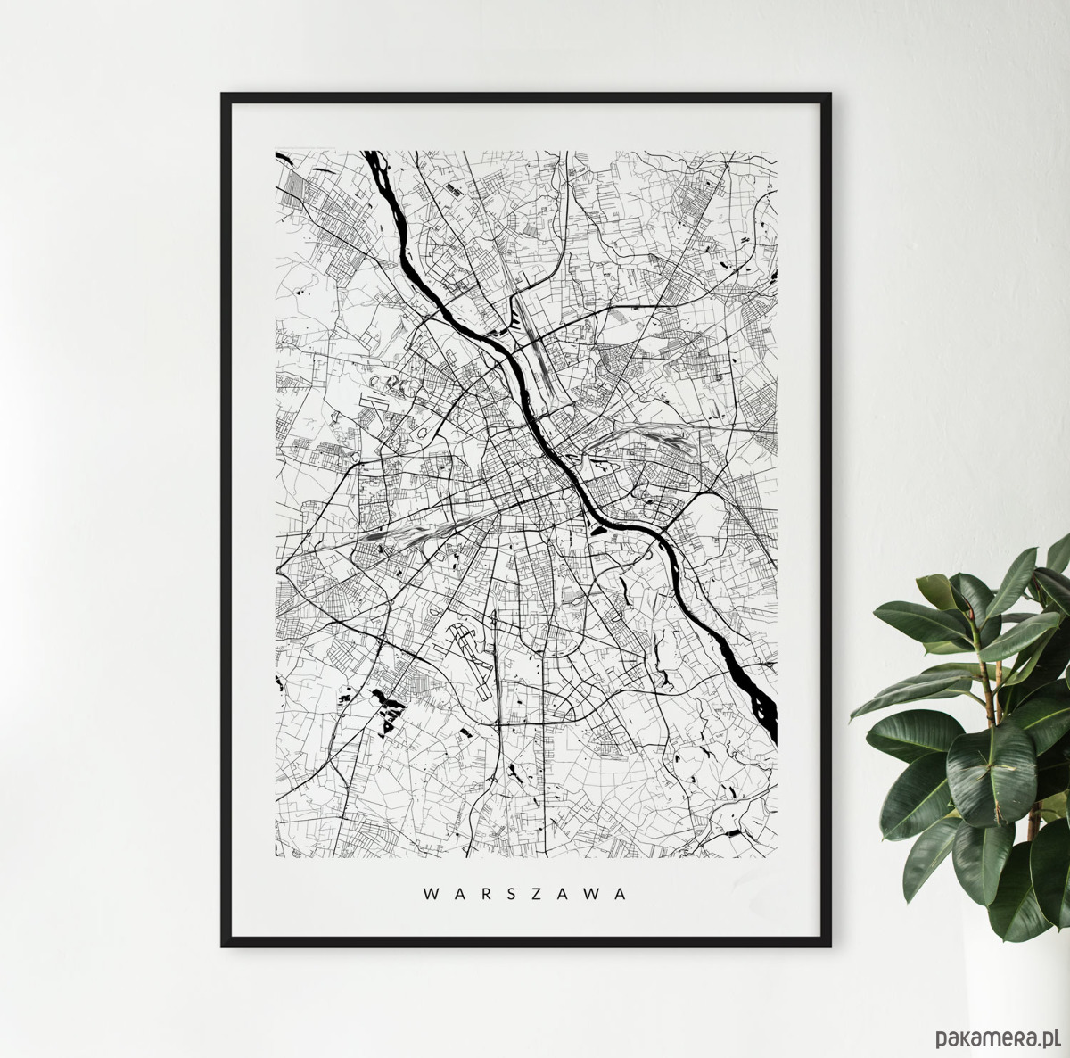 Warszawa - mapa miasta na prezent 3622070 - Pakamera.pl