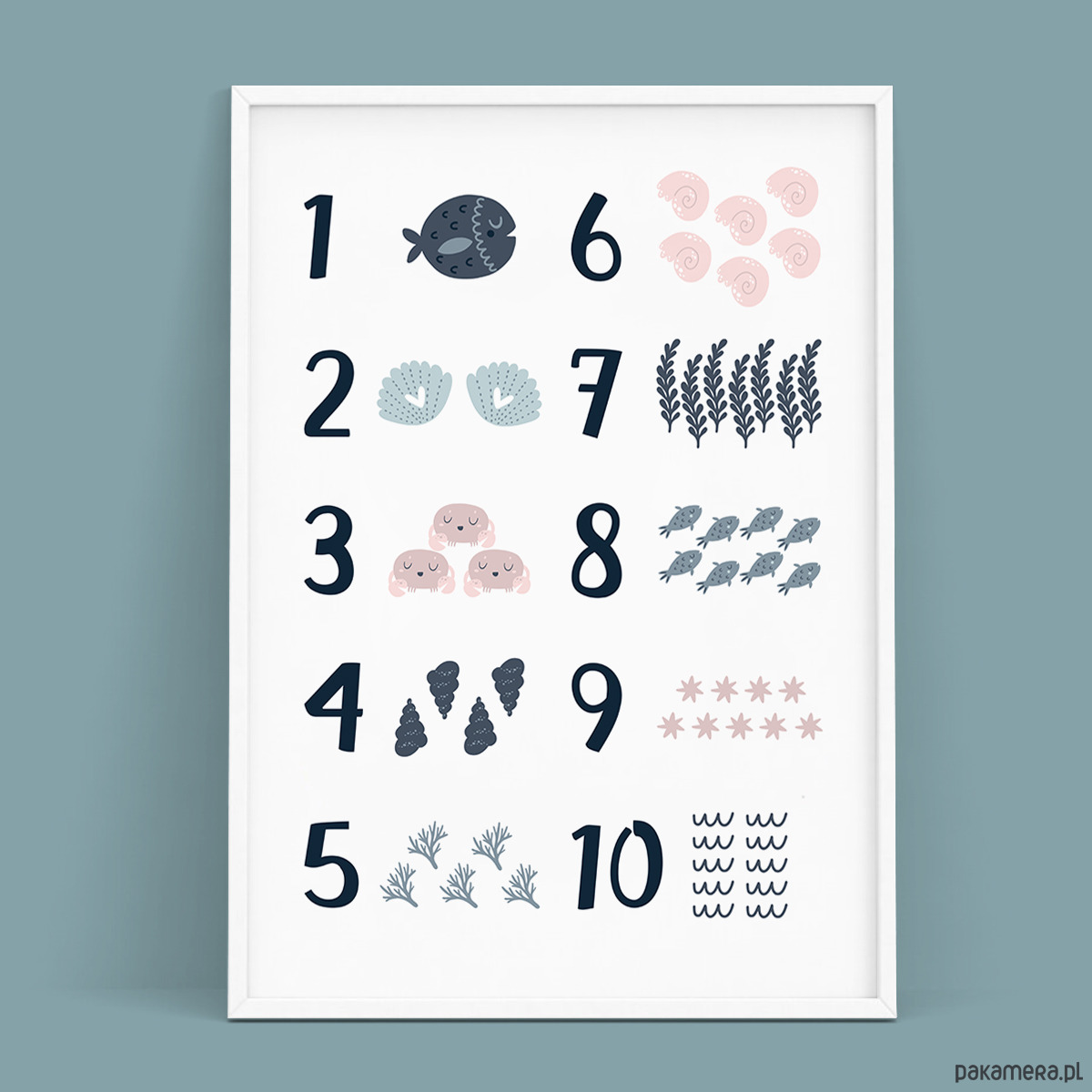 Plakat CYFRY NAUKA LICZENIA - kolekcja Syrenki - Archiwum - Pakamera.pl