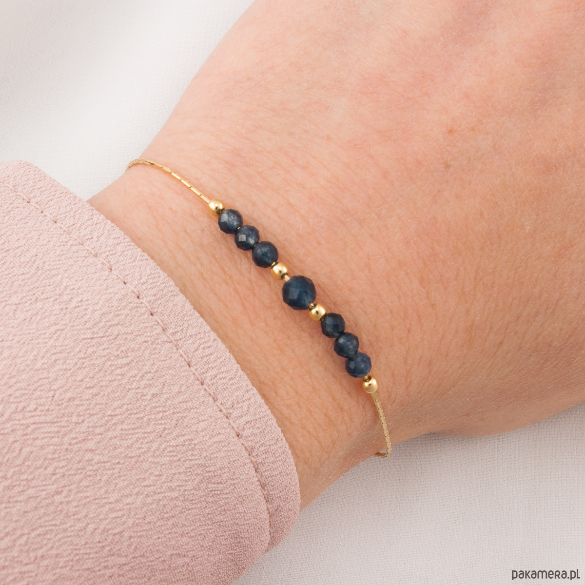 Bransoletka z kamieni naturalnych Szafir - Pakamera.pl