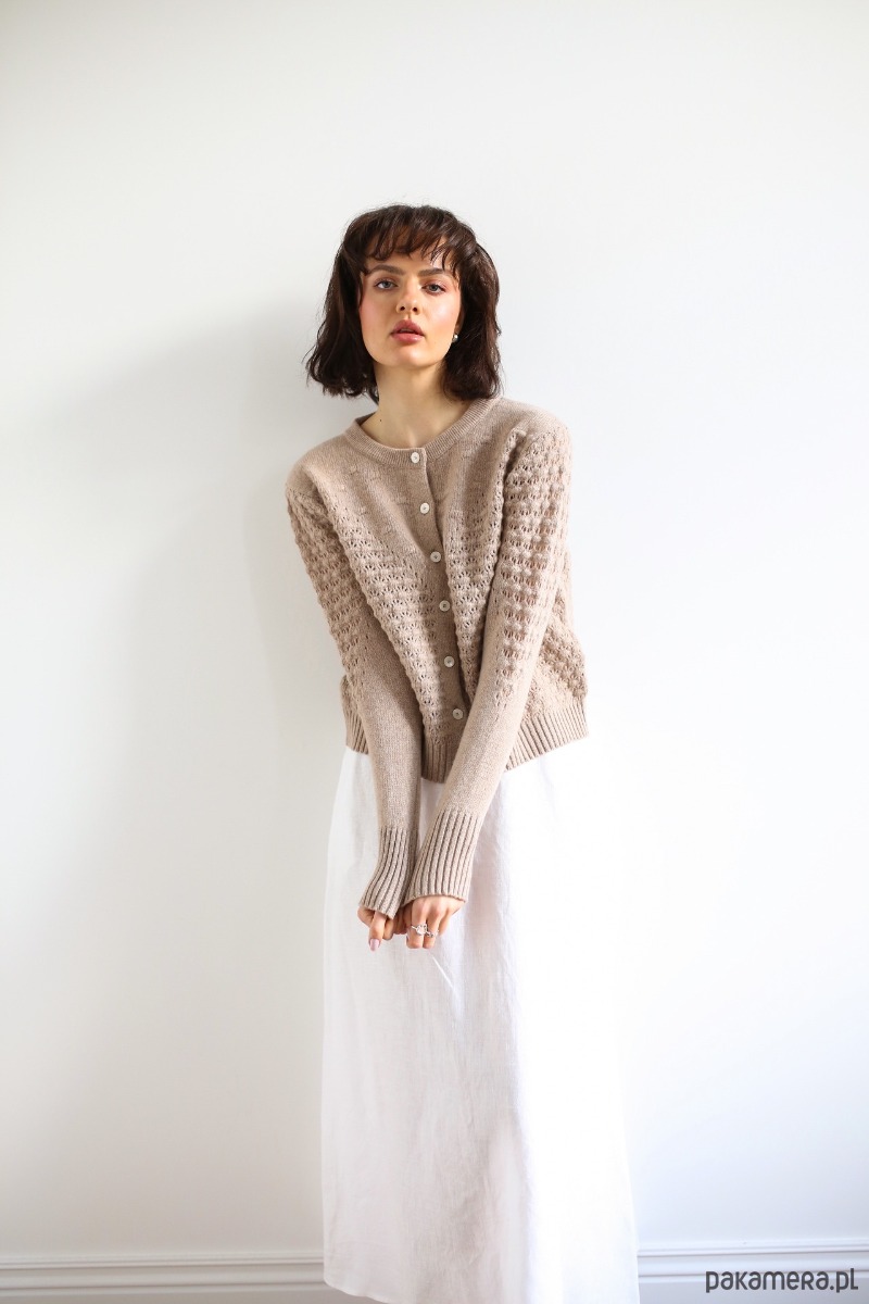 Kardigan Alva beżowy - Pakamera.pl