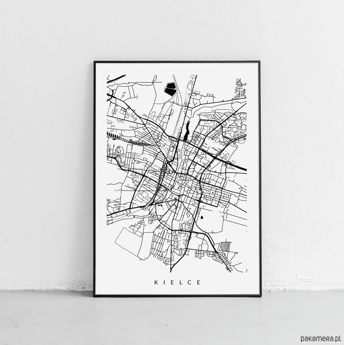 Mapa Kielc - grafika z planem miasta - Kielce - Archiwum - Pakamera.pl