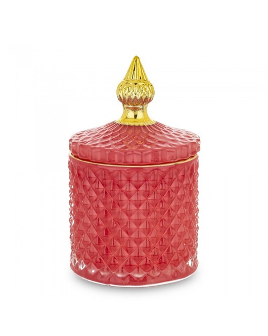 Pojemnik Łazienkowy Pojemnik do Przechowywania Szklany Alaba Różowy ...