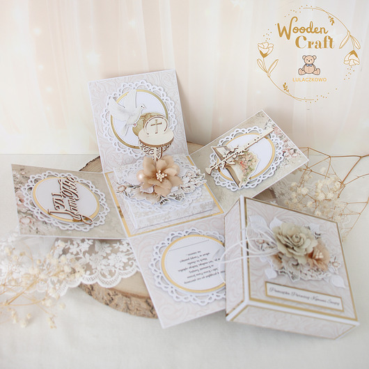 Exploding box komunijny, kartka na komunię "Heartbeat 1" GOTOWY - Pakamera.pl