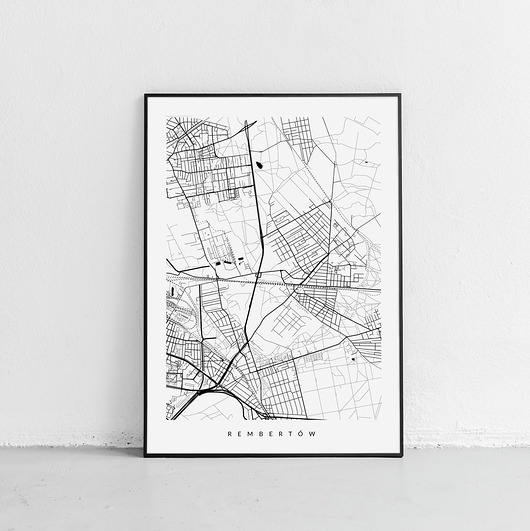 Rembertów - plakat z planem dzielnicy - Pakamera.pl