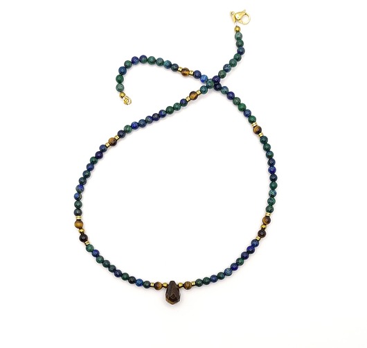 Naszyjnik z azurytów z amuletem 3691687 - Pakamera.pl