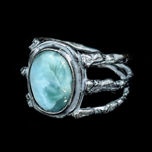 Larimar na potrójnej obrączce 4044200 - Pakamera.pl