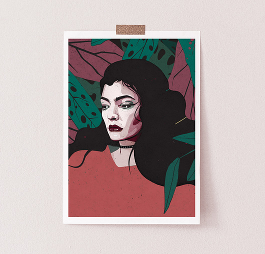 Lorde inspiration A3 plakat ilustracja - Pakamera.pl