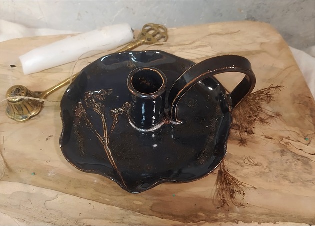 Świecznik kaganek czarny - Pakamera.pl