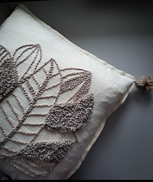 Poduszka dekoracyjna minimalizm liscie 3967087 - Pakamera.pl